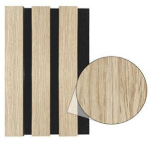 Acoustic Slat Wall Panel in White Oak | Eris Home Products