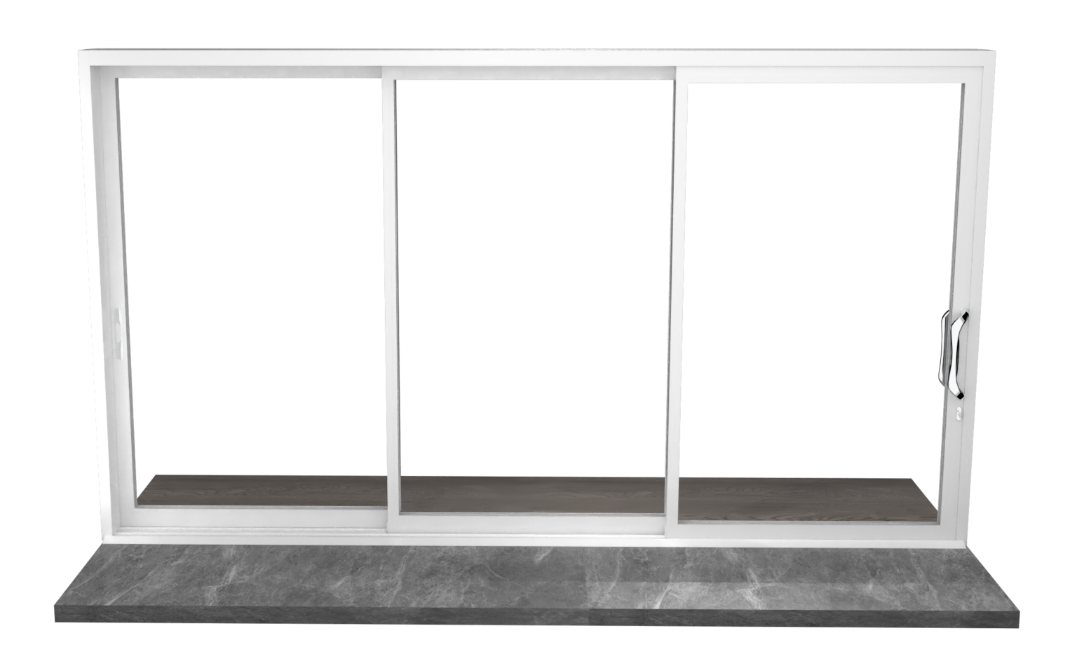 Sleek White Aluminum Sliding Door 144 x 80 – Durable & Stylish
