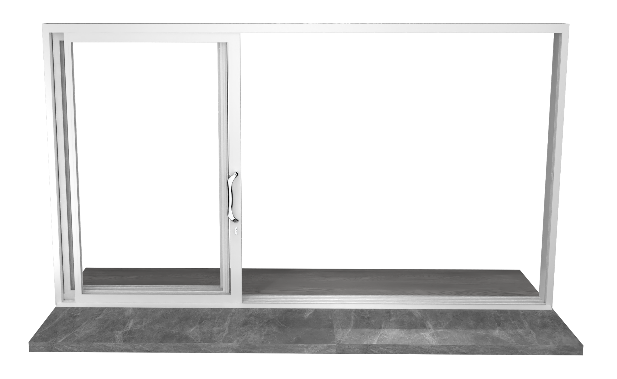 Sleek Aluminum Sliding Door 120x80 White | Durable & Stylish